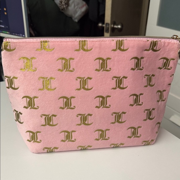 Juicy Couture | Bags | Juicy Pink And Gold Logo Pouch | Poshmark